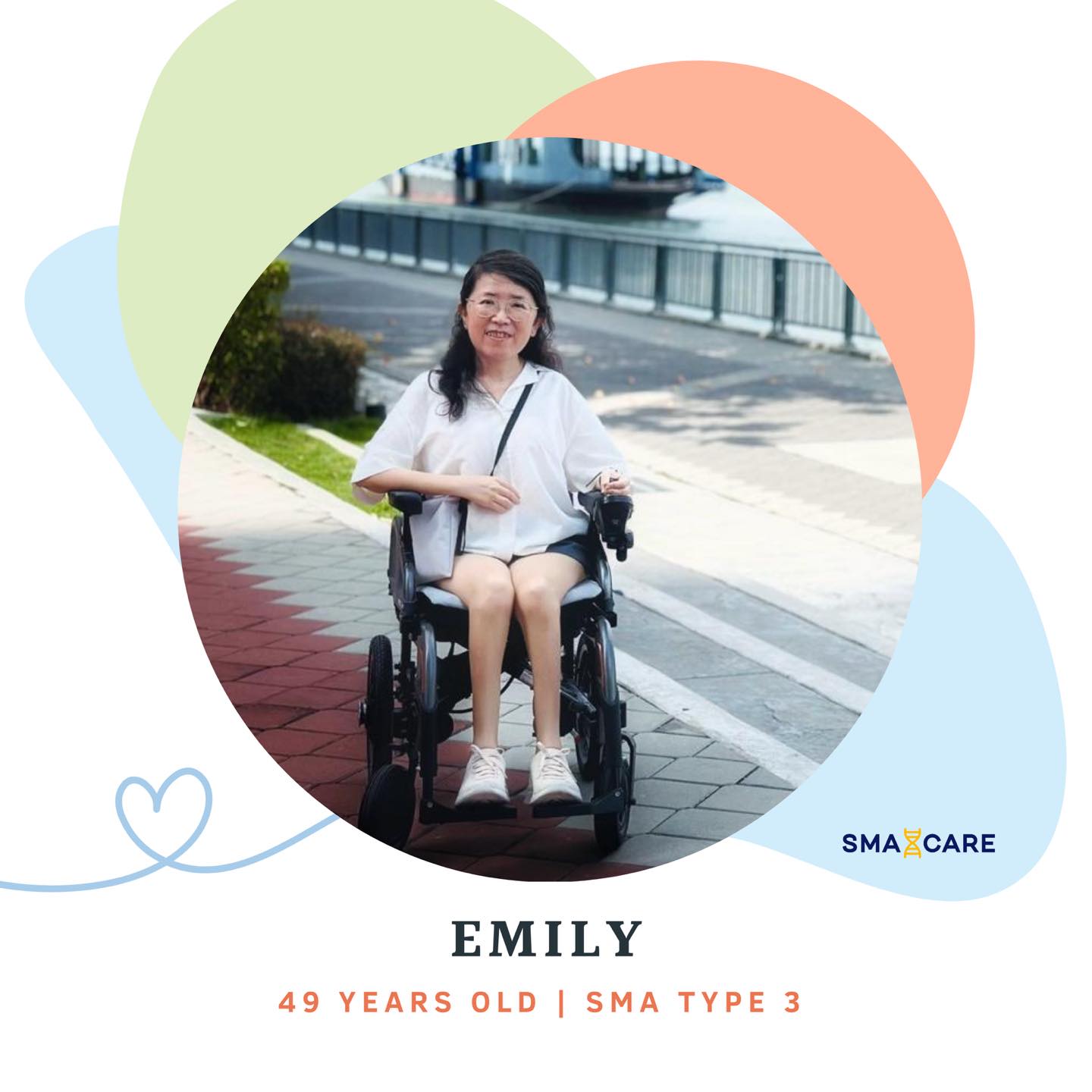 Emily 49 years old | SMA type 3 - SMA Care